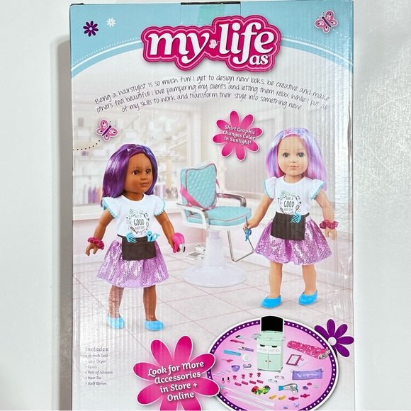 My Life As | Toys | My Life As Poseable Hairstylist Doll Playset 6 ...